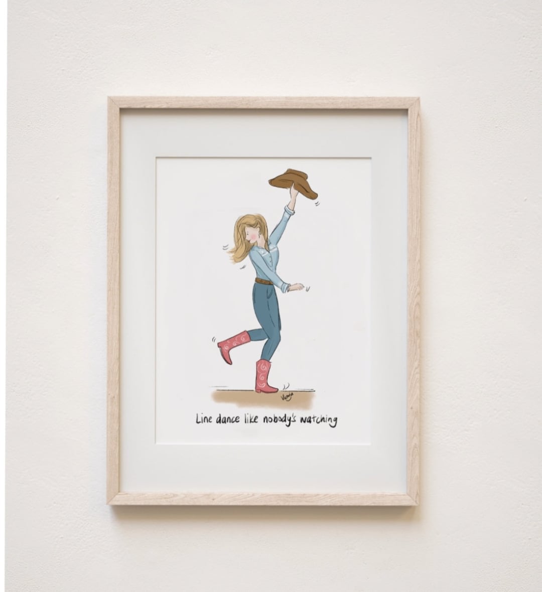 Line Dancing A5 Print - Etsy