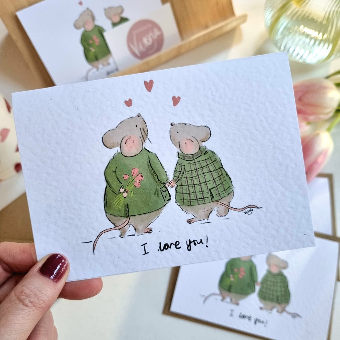 I Love You Mouse - Etsy
