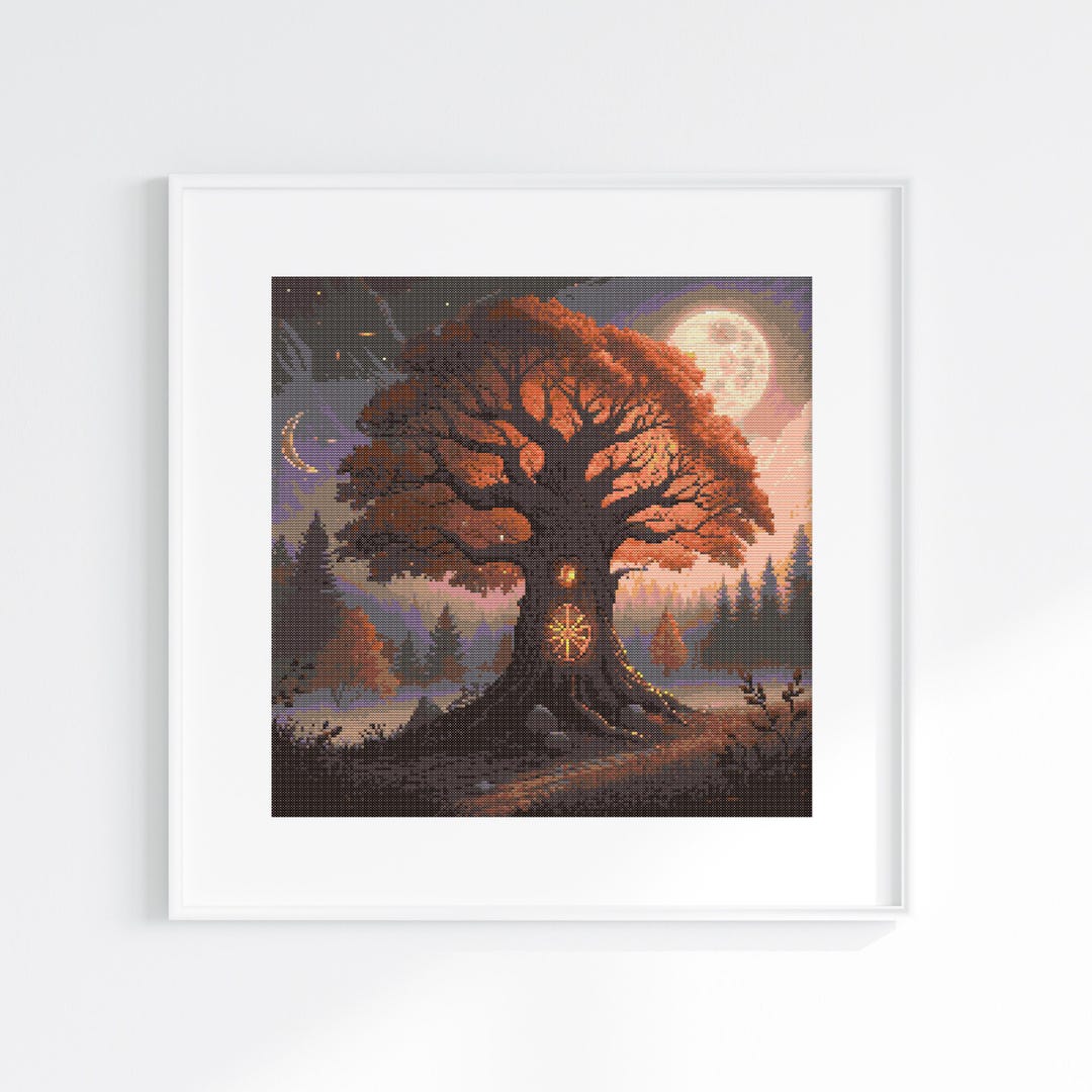 Tree of Life Cross Stitch Pattern – Celestial Magic Nature Chart ...