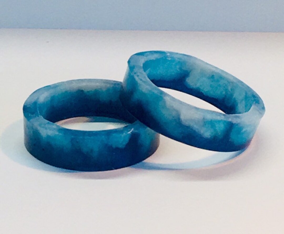 Ocean Resin Ring-under the Sea Resin Ring, Pearlized White, Iridescent ...