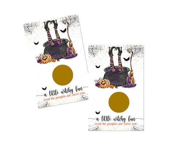 Witchy Fun Halloween Scratch Off Game Cards (30 Pack) Pumpkin Baby ...