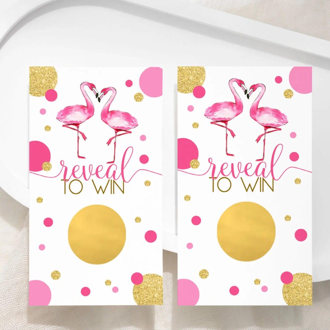 Flamingo Scratch off Raffle Cards: Bridal Shower Game - 30 Pack - Etsy