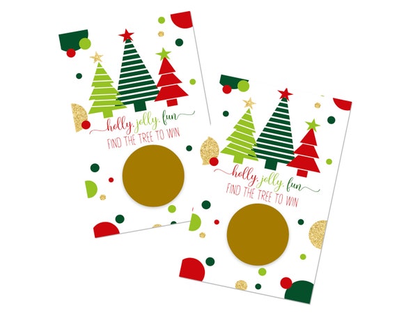 Jolly Trees Christmas Scratch Off Game Cards 30 Pack Holiday Party ...