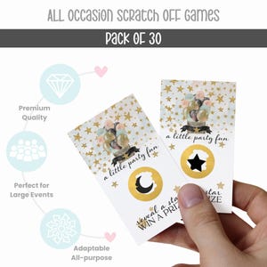 Paris Adventure Scratch off Game Cards 30 Pack Elegant Wedding Favors ...