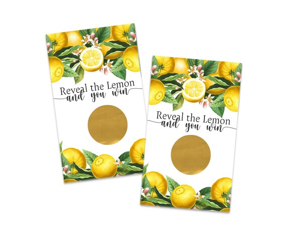 Citrus Lemon Scratch Off Cards (30 Pack) Raffle Ticket Games for ...