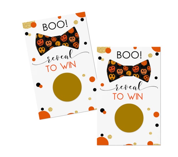 Pumpkin Scratch Off Game Cards (28 Pack) Halloween Baby Shower Games ...