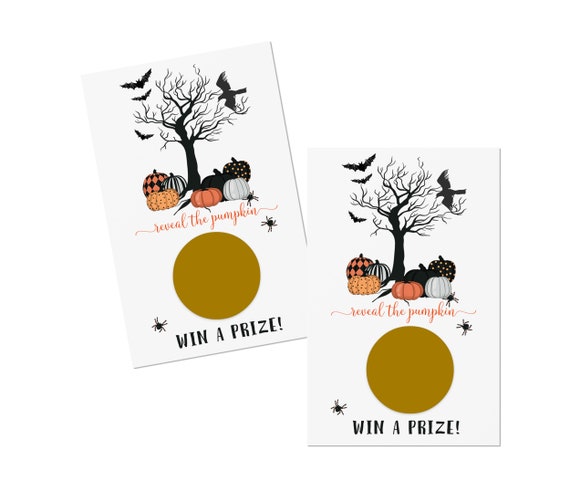 Bewitched Halloween Scratch Off Game Cards (28 Pack) Pumpkin Baby ...