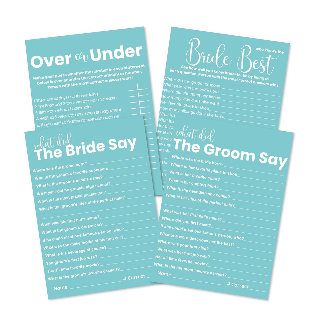 Customizable Fun Printable Games With Answer Keys - Instant Download ...