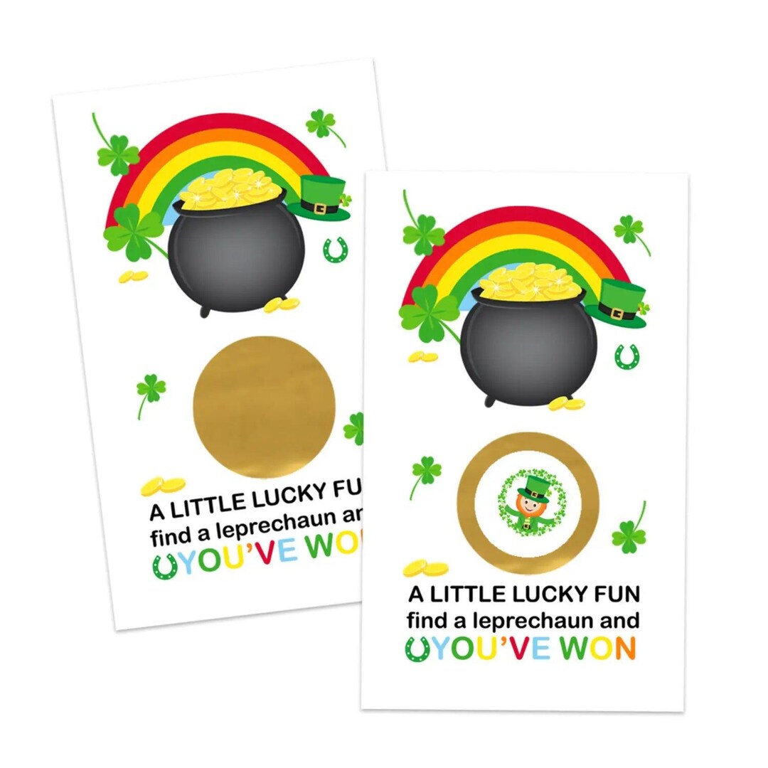 St. Patrick's Day Scratch-off Raffle Cards: 30 Pack for Bridal Showers ...