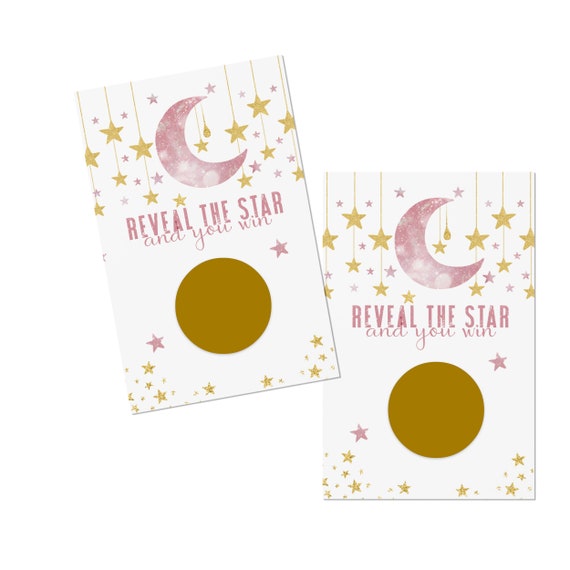 Twinkle Little Star Scratch Off Cards (30 Pack) Girls Baby Shower Games ...