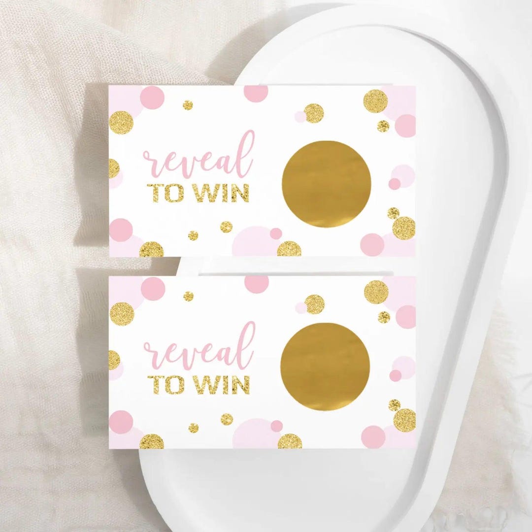 Pink & Gold Scratch-off Game Cards (28 Pack): Wedding, Shower, Party - Etsy