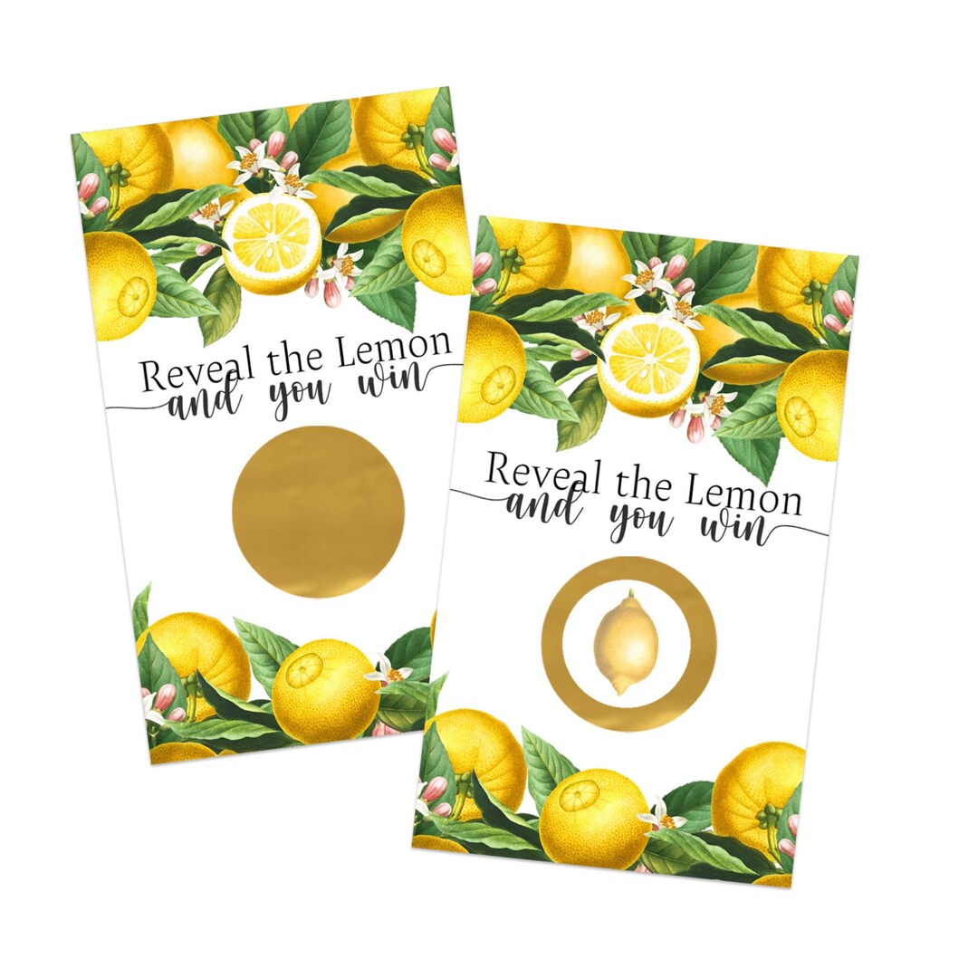 Main Squeeze Lemon Scratch off Game 30 Pack Perfect for Showers ...