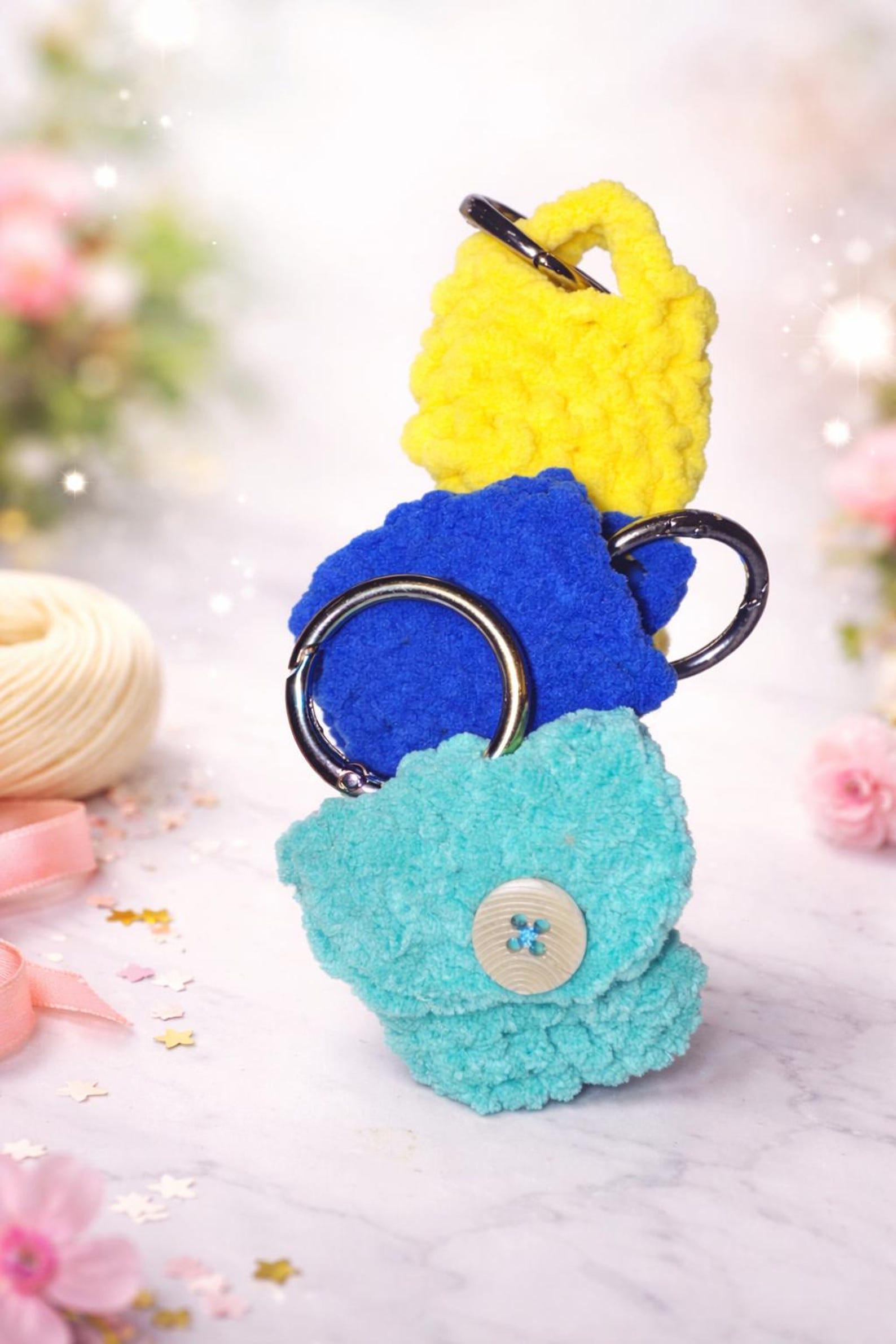 Crochet Mini Bag Keychain | Crochet Mini Bag Charm | Boho Bag Charm ...
