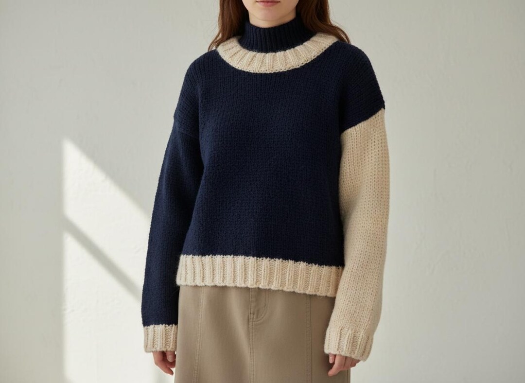 Beginner Drop Shoulder Sweater Knitting Pattern (PDF) - Etsy
