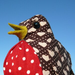 Robin Sewing Pattern, PDF, Soft Sculpture, Unusual Christmas Gift, "how ...