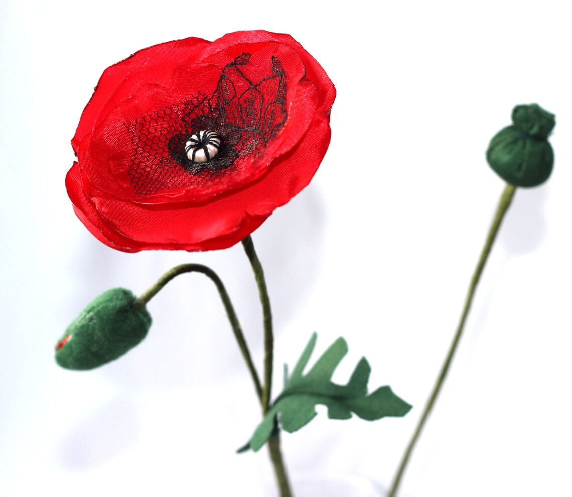 Fabric Poppy Tutorial, PDF. Learn to Make Your Own Fabric Flowers - Etsy
