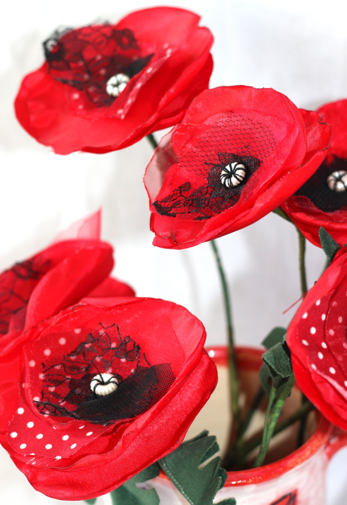 Fabric Poppy Tutorial, PDF. Learn to Make Your Own Fabric Flowers - Etsy