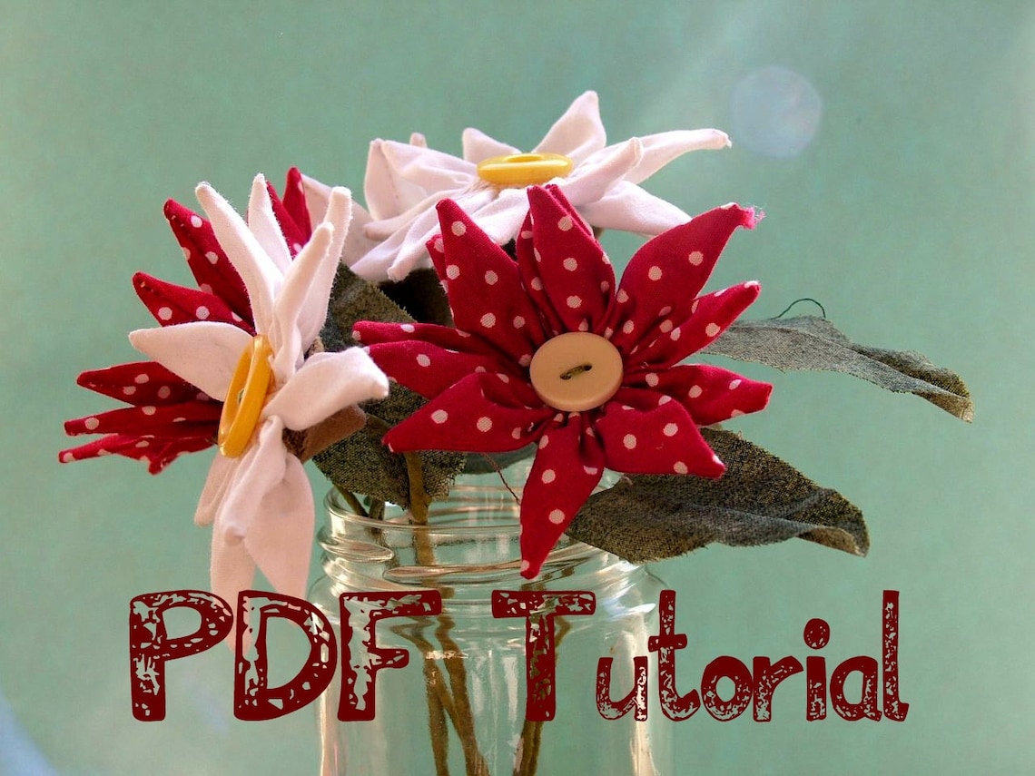 Fabric Flower (daisy) Tutorial. PDF Pattern Instant Download - Etsy