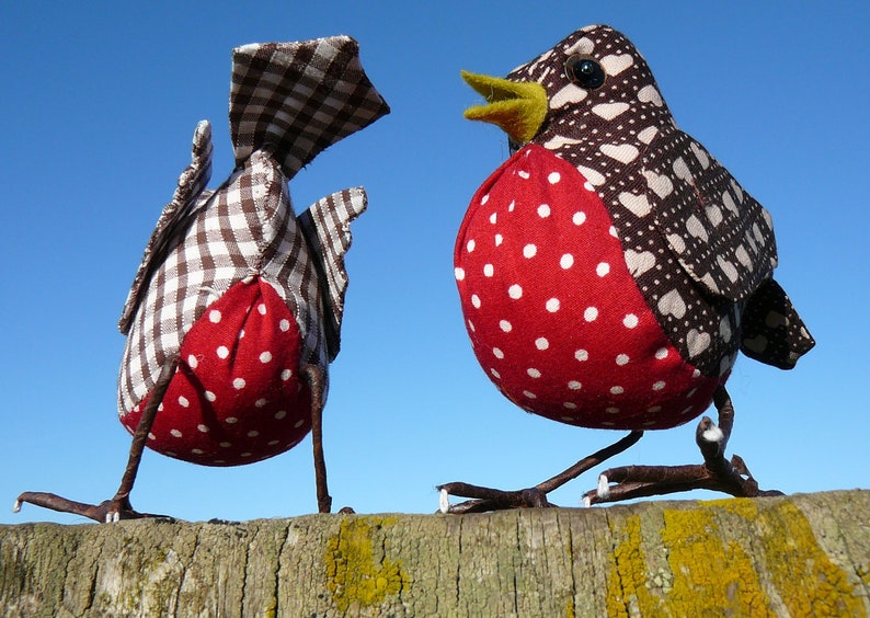 Robin Sewing Pattern, PDF, Soft Sculpture, Unusual Christmas Gift, "how ...