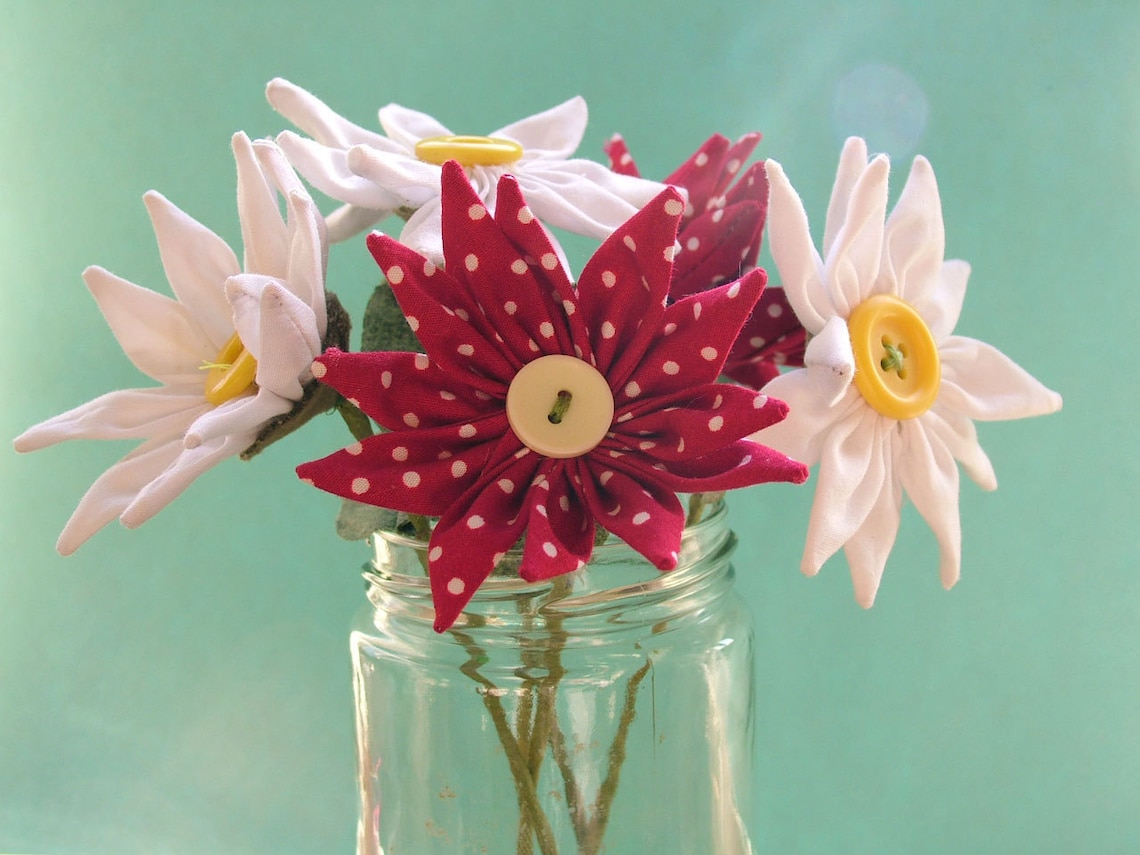 Fabric Flower (daisy) Tutorial. PDF Pattern Instant Download - Etsy