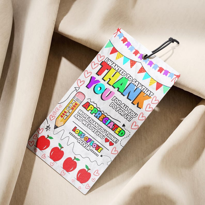 Teacher Appreciation Week Gift Tag Printable Teacher Appreciation ...