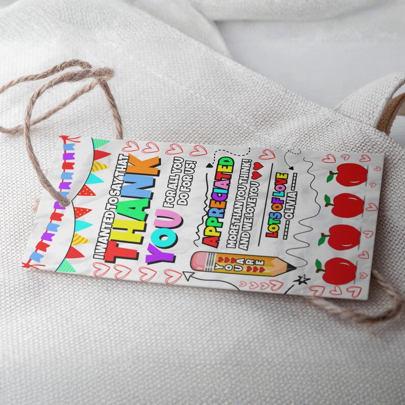 Teacher Appreciation Week Gift Tag Printable Teacher Appreciation ...