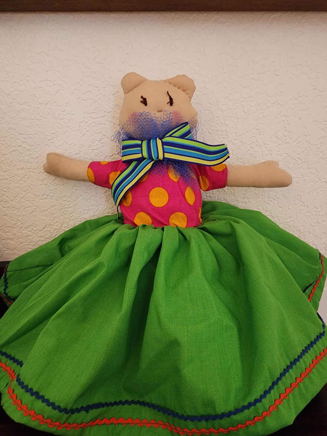Rare Topsy Turvy Reversible Doll Blonde Girl and Teddy Bear Handmade ...