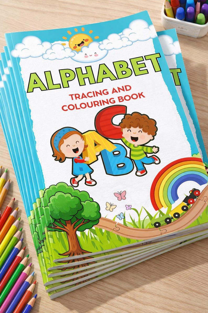 Alphabet Tracing Coloring Book | Preschool ABC Writing Practice (PDF ...