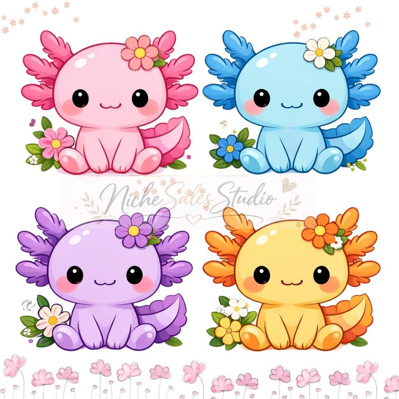 Cat Axolotl Stickers - Etsy