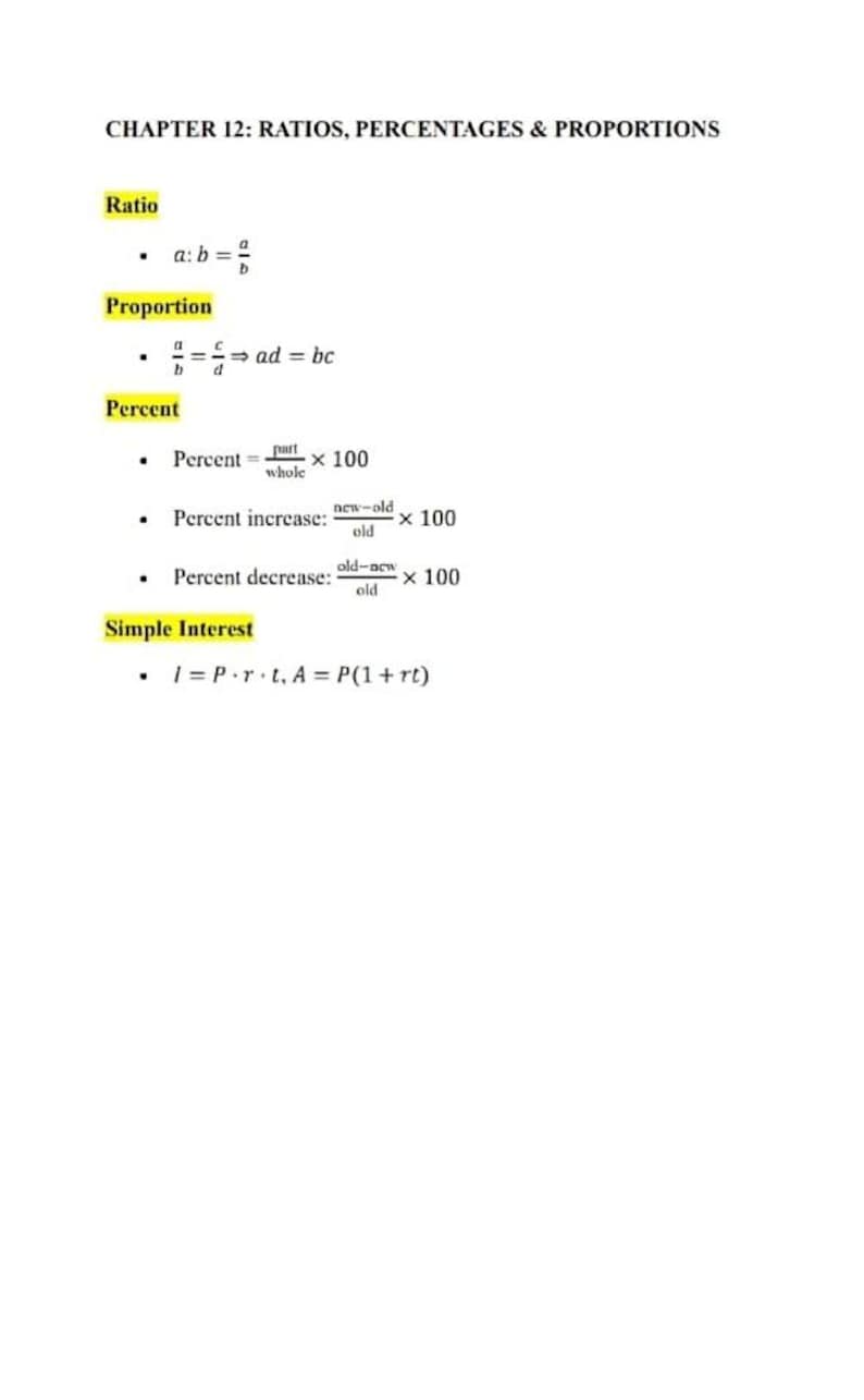 Digital SAT Math Formula Worksheet Downloadable PDF — Updated 2026 Prep ...