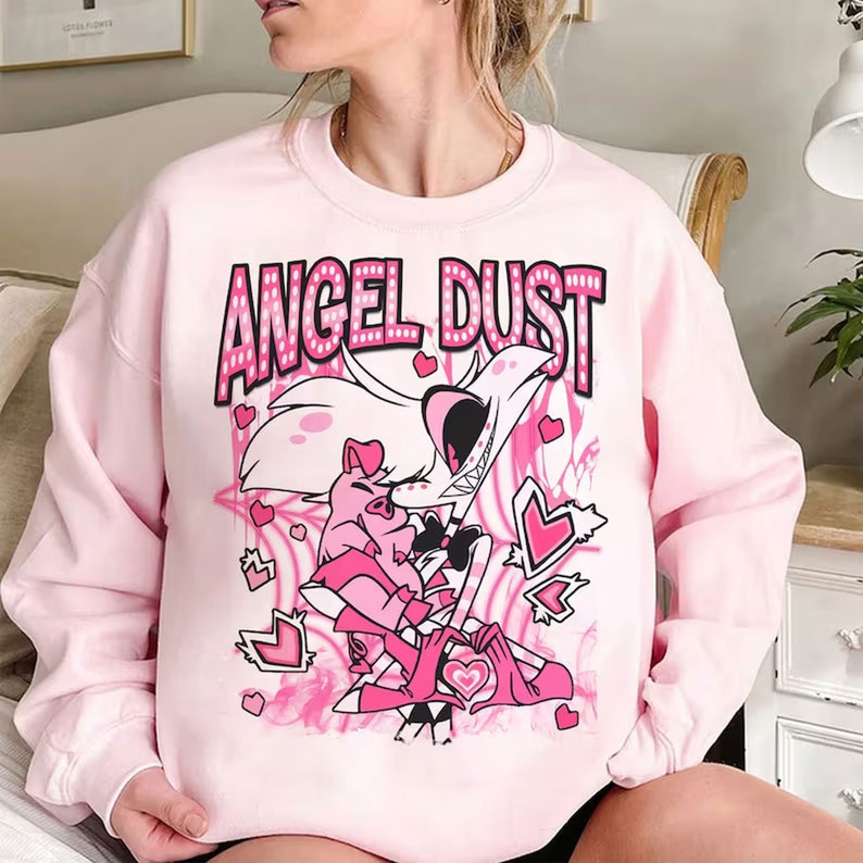 Hazbin Hotel Angel Dust and Fat Nugget Cute T-shirt, Hazbin Hotel ...