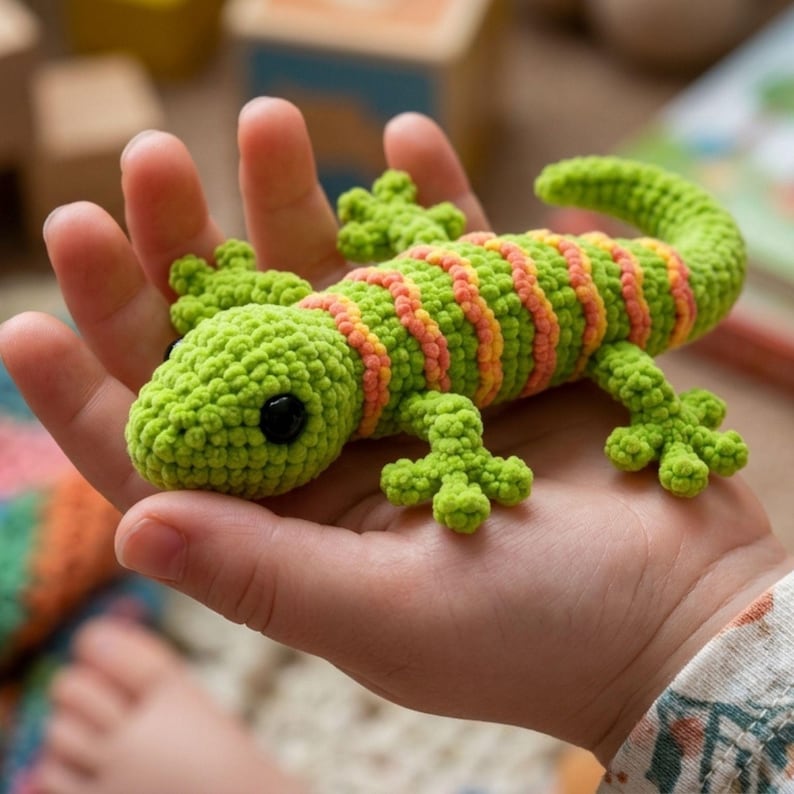 Lizard Crochet Pattern: No Sew Amigurumi Gecko (PDF in English) - Etsy ...