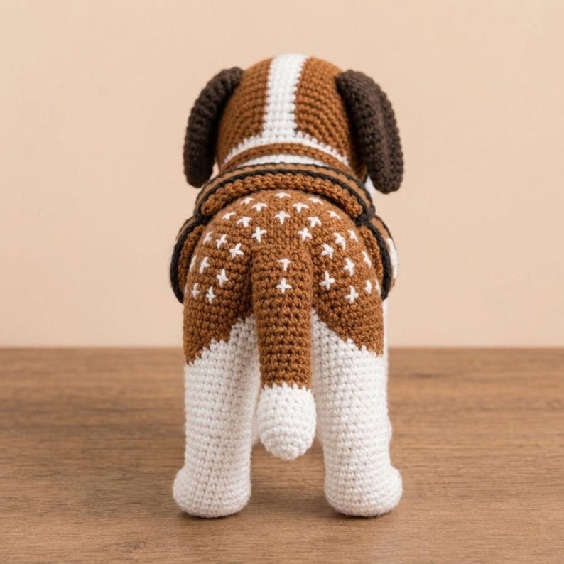 Realistic Saint Bernard Crochet Pattern – Amigurumi Dog, Puppy Plush ...