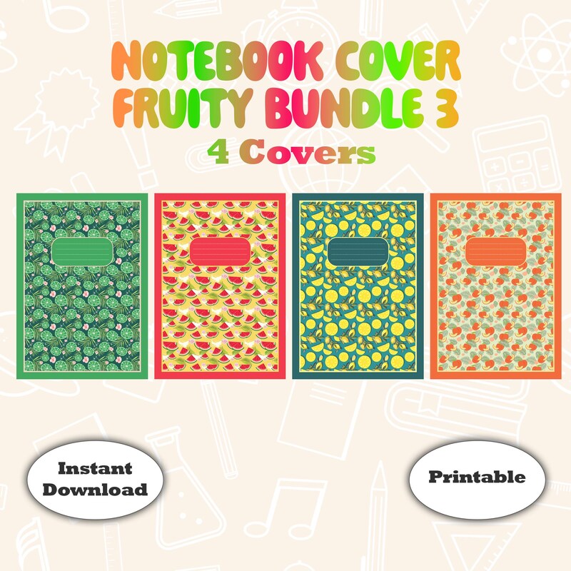 Subject Notebook Designs - Etsy
