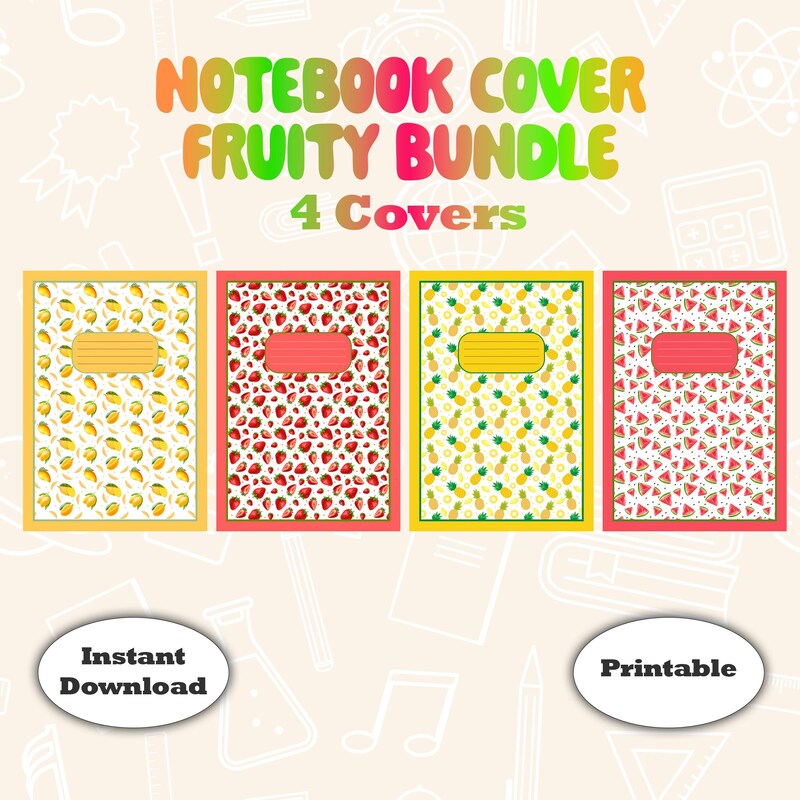 Subject Notebook Designs - Etsy