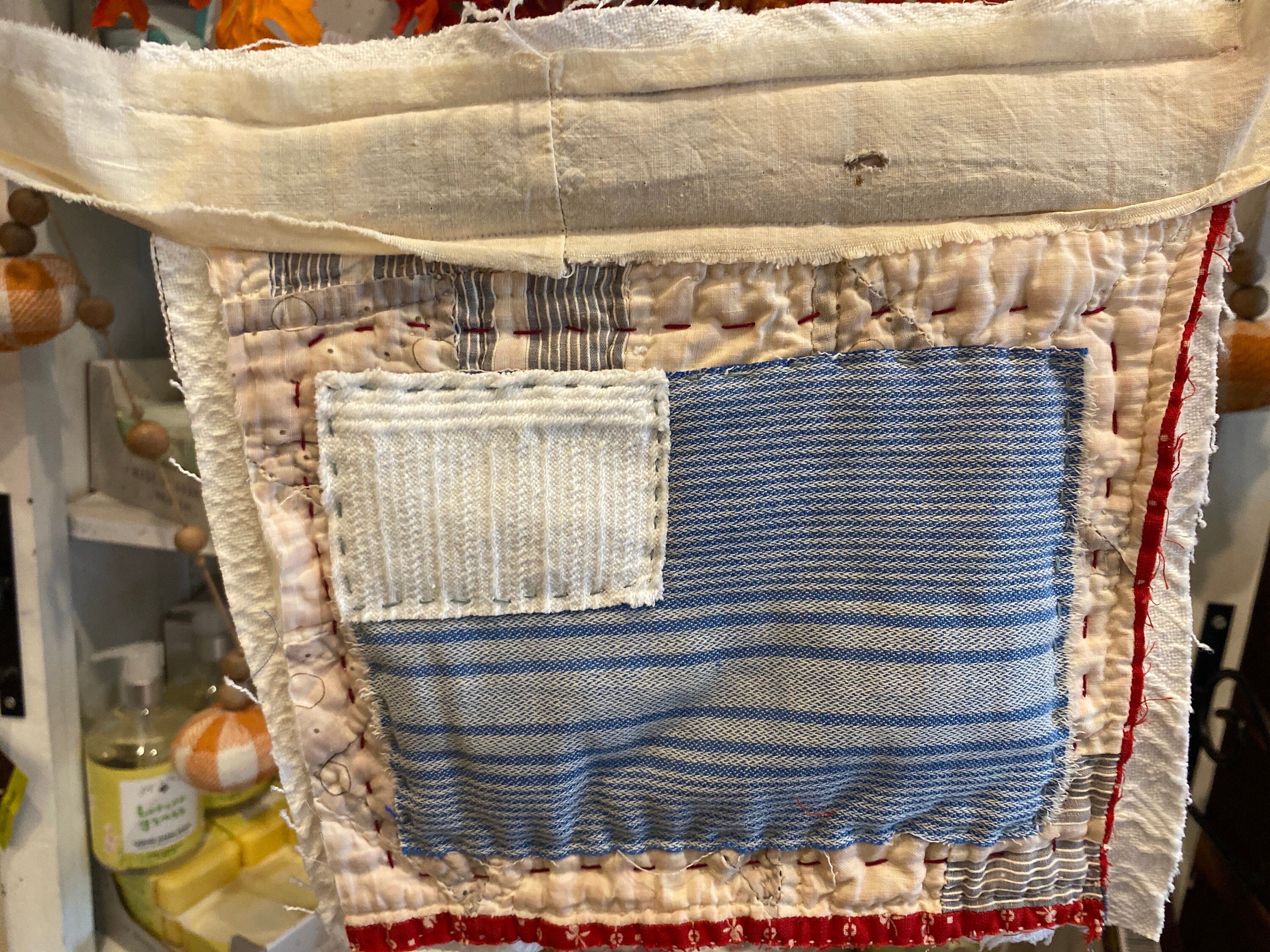 Flag Banner Made With Vintage Fabrics With Quit Backing - Etsy