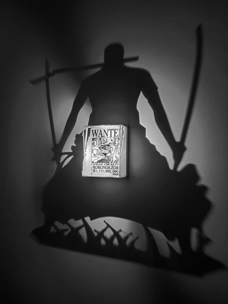Shadow Art Zoro (one Piece) - Etsy