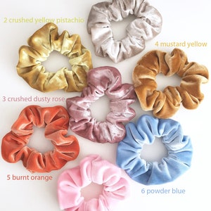 Velvet Scrunchies Set of 3, Velvet Scrunchie Pack, Ponytail Holder ...