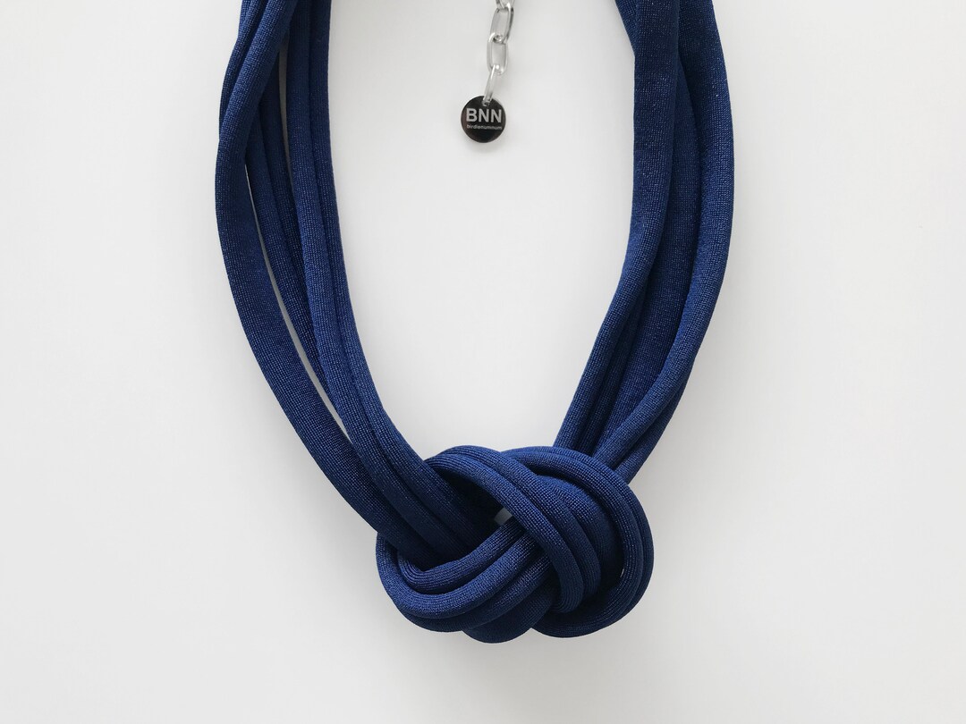 Navy Blue Statement Necklace, African Trendy Necklace, Rope Necklace ...