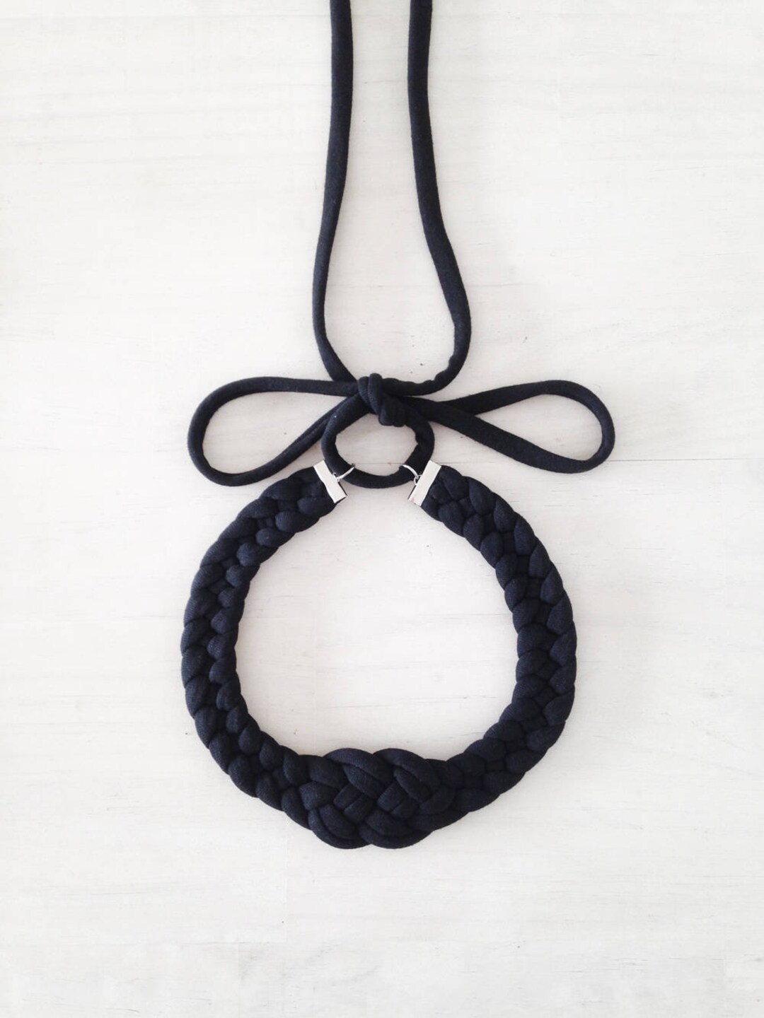 Statement Kette, Stoff Kette, Jersey Stoff Kette, Textil Schmuck ...