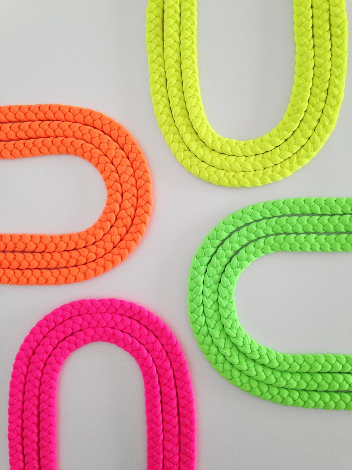 Statement neon necklace Neon yellow choker neon bib | Etsy