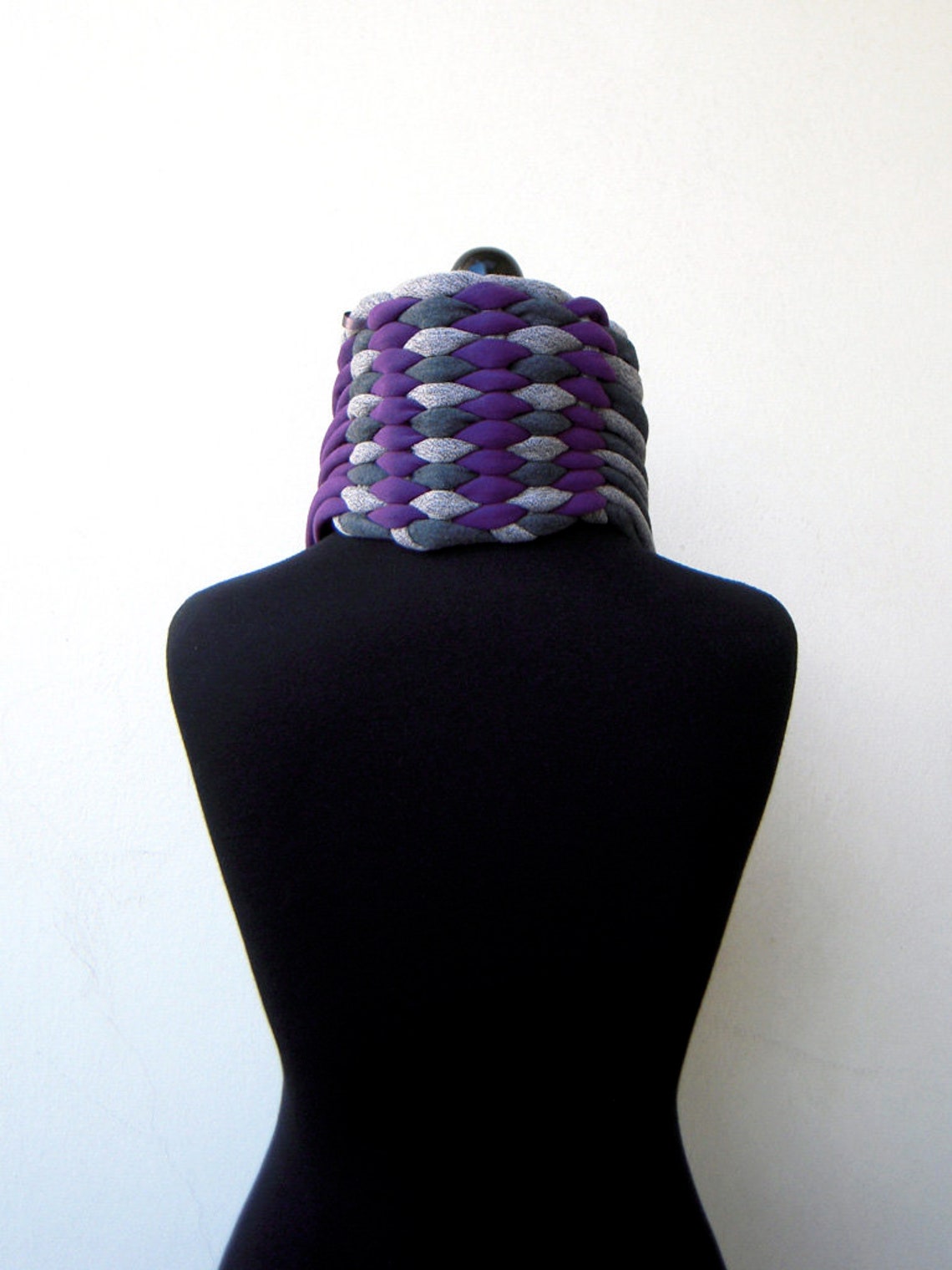 Purple Long Layered Necklace, African Inspired Multistrand Necklace ...