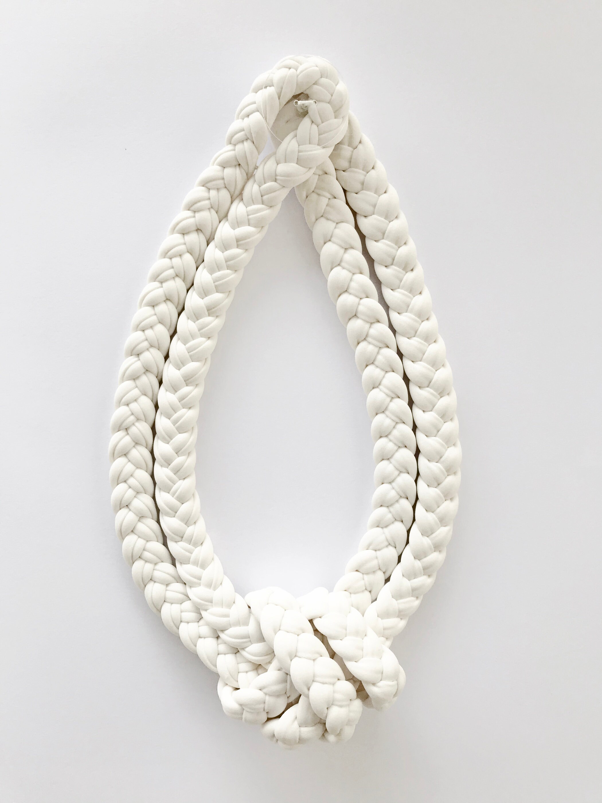 Chunky statement necklace knotted necklace soft fabric | Etsy