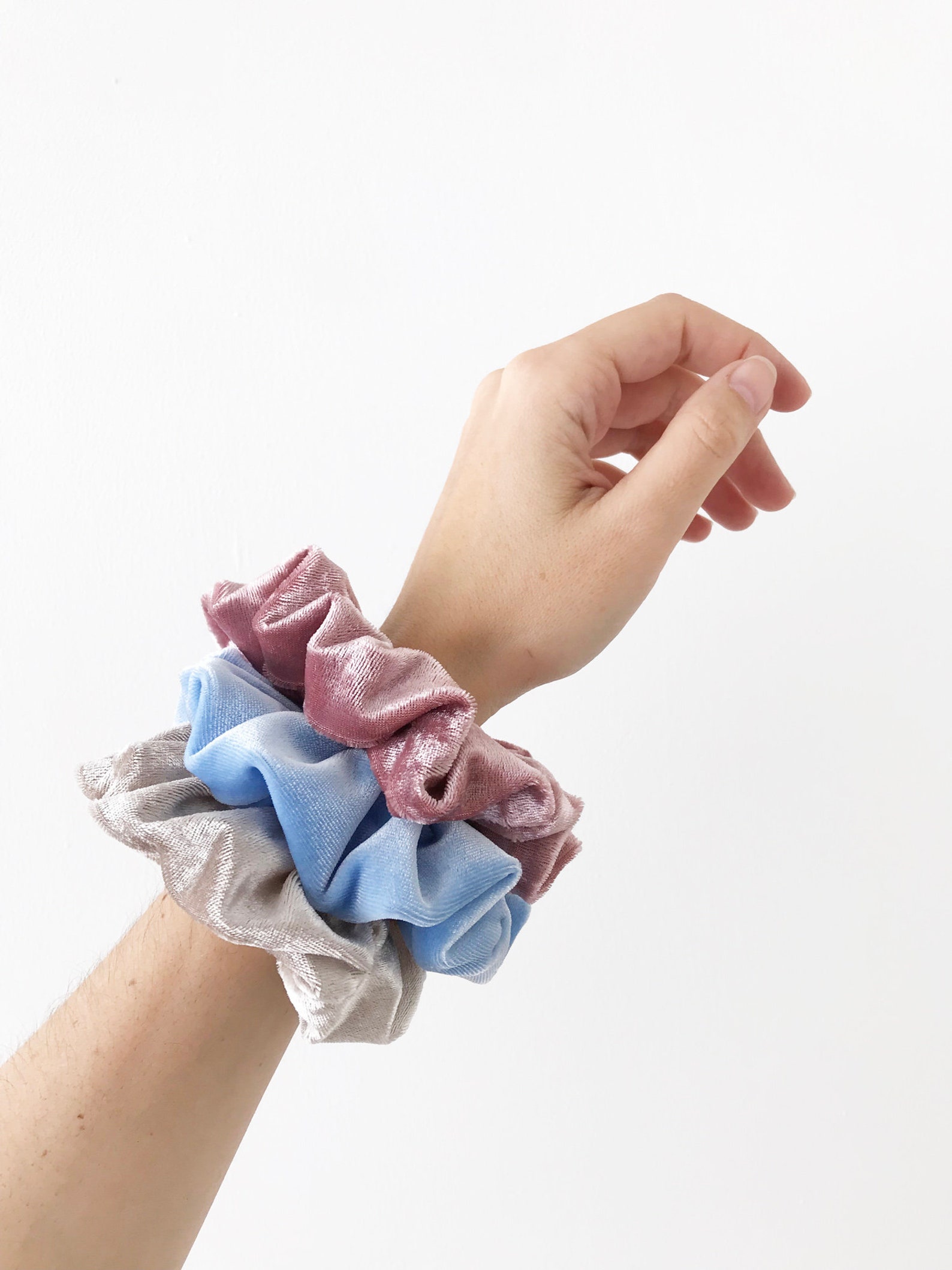 Velvet scrunchies set of 3 velvet scrunchie pack ponytail | Etsy