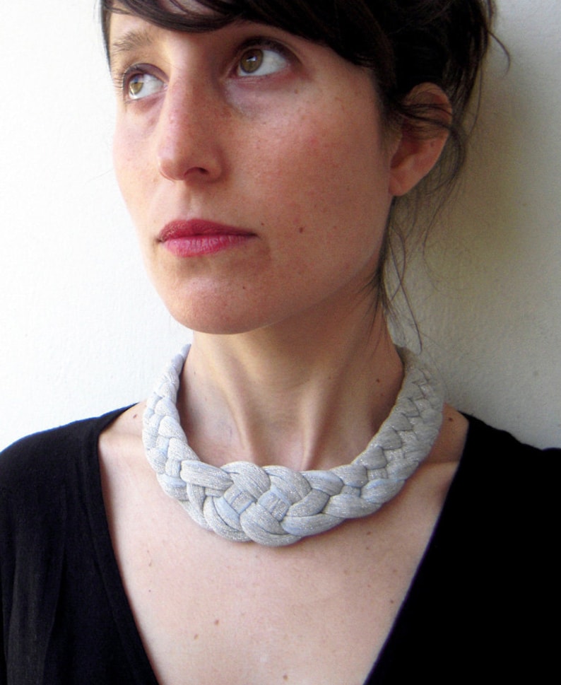 Statement Necklace Fabric Necklace Textile Jewelry Sister - Etsy