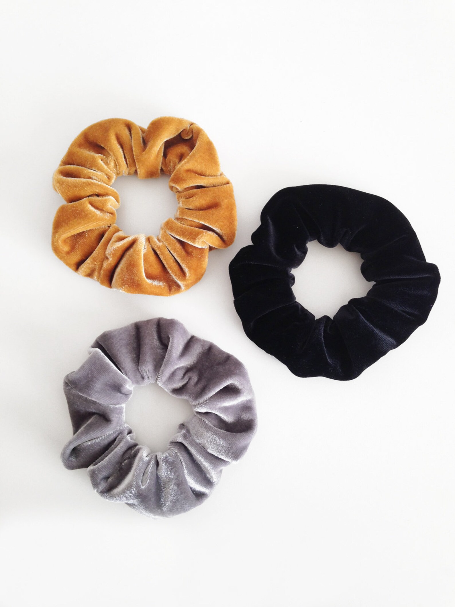 Hair Ties Bulk Velvet Scrunchie Pack Scrunchies Set Black | Etsy