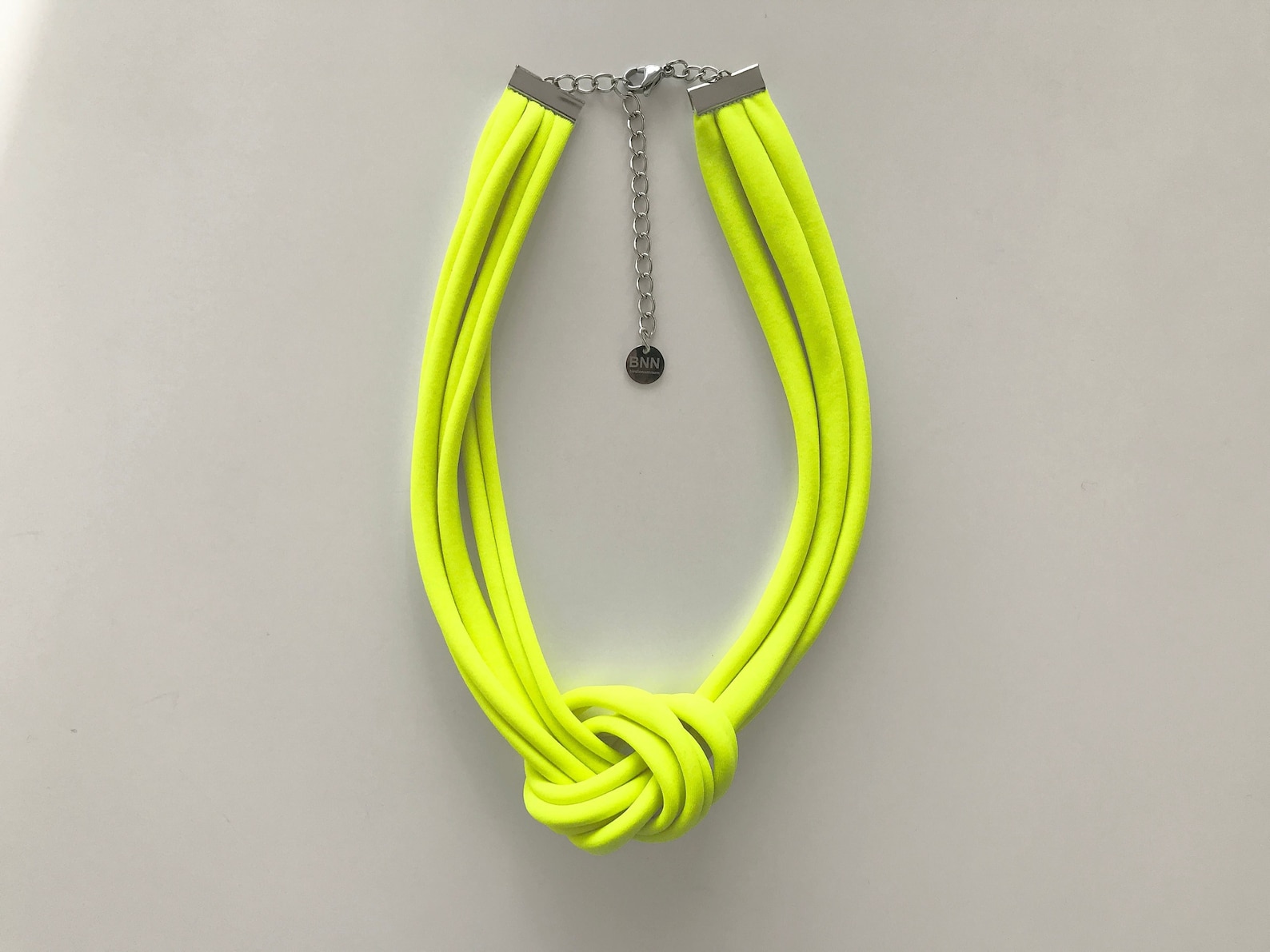 Neon Yellow Knot Necklace Neon Rope Necklace Unique Knotted - Etsy