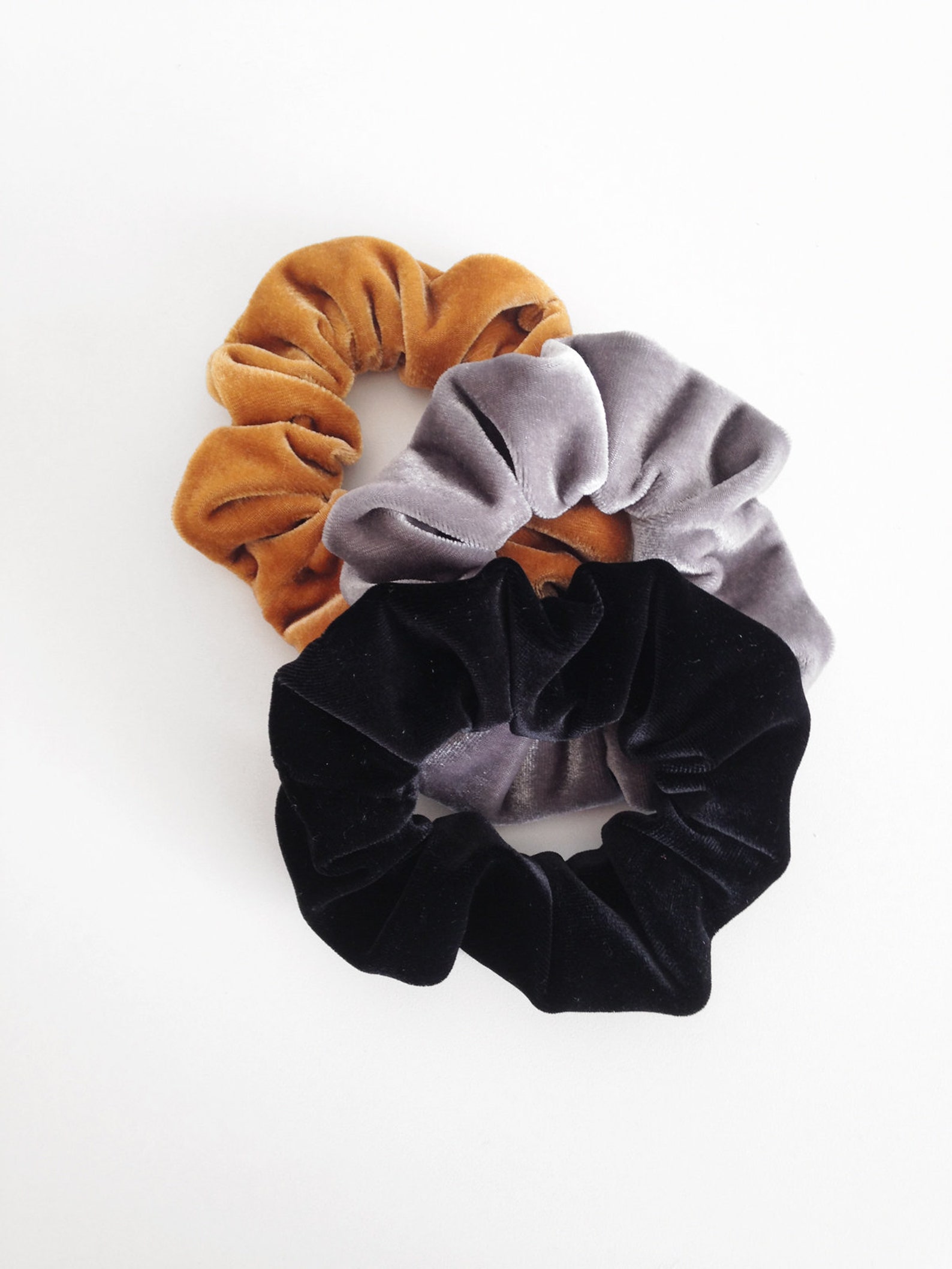 Hair Ties Bulk Velvet Scrunchie Pack Scrunchies Set Black | Etsy