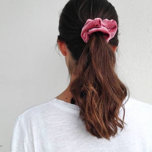Floral Velvet Scrunchies, Velvet Scrunchies Set, Big Scrunchies, Hair ...