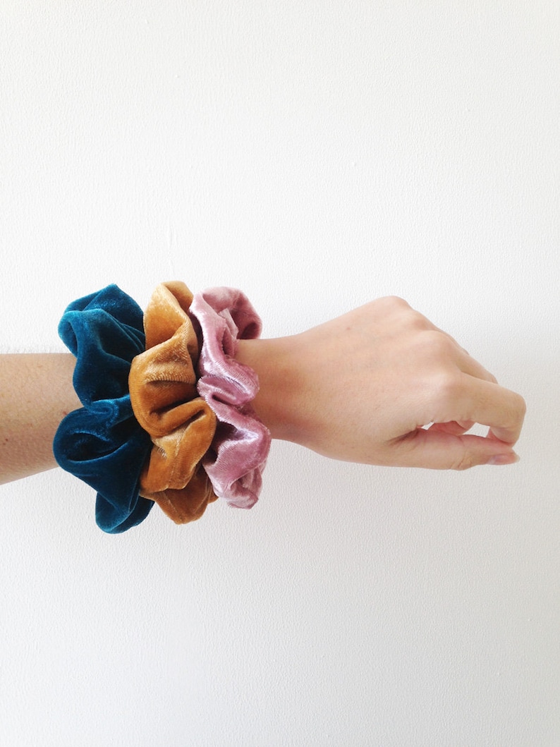 Velvet Hair Scrunchies Velvet Scrunchie Pack Ponytail - Etsy